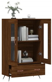 Skříň highboard hnědý dub 69,5 x 31 x 115 cm kompozitní dřevo - Default Title