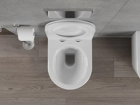 Mexen Rico závěsné wc Rimless s toaletním Slim sedátkem z duroplastu, bílá - 30720500