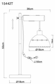 Globo 15442T - Stolní lampa REX 1xE27/60W/230V