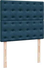 Box spring postel s matrací modrá 120 x 190 cm samet 3293174