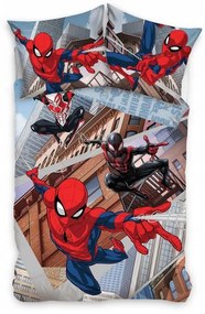 Dětské bavlněné licenční povlečení Spiderman 140x200cm / 70x90cm šedé