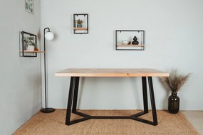 Wudboys Jidelní stůl LYCK Barva kovu: Bílá, Dřevo: Dub lamino - dle vzorníku, Rozměr: 1500x900, moderní skandinávský styl
