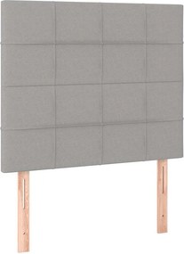 Box spring postel s matrací a LED světle šedá 100x200 cm textil 3135413