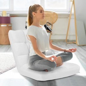 Costway Rozkládací křeslo Lazy Sofa Lazy Tatami Floor Cushion White