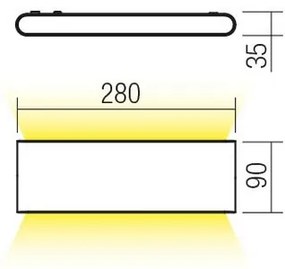 Redo 90453 - LED Venkovní nástěnné svítidlo KLIPPE LED/24W/230V 3000K IP54 hnědá