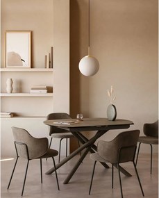 Rozkládací jídelní stůl s přídavnou deskou s keramickou deskou 100x130 cm Yodalia – Kave Home