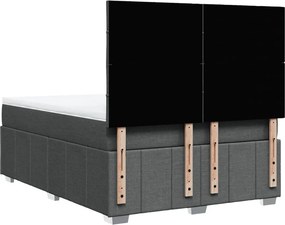 Box spring postel s matrací tmavě šedý 140 x 190 cm textil 3291664