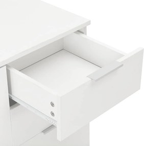 Příborník bílý s vysokým leskem 107x35x80,5 cm 283718