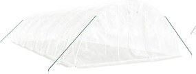 Skleník s ocelovým rámem bílý 60 m² 12 x 5 x 2,3 m 3188098