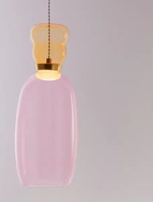 Designový lustr Pluma růžová