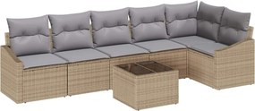 Set pohovek 7 ks Béžová polyratan 3346750