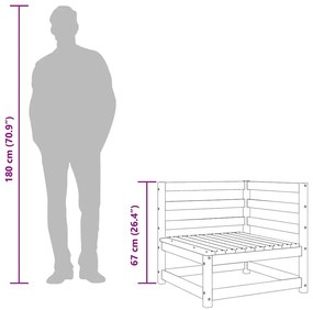 vidaXL Marketos Zahradní rohové pohovky 2 ks bílé masivní borové dřevo