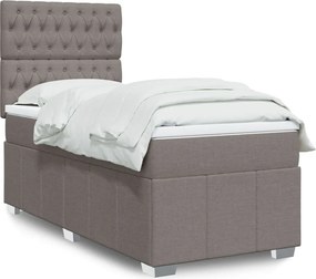 Box spring postel s matrací taupe 100 x 200 cm textil 3293890