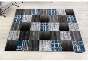 koberec ALTER Siena čtverce mřížka, modrý velikost 140x190 cm | krásné koberce cz