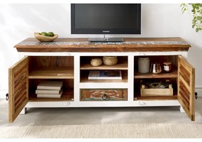 Massive home | Televizní stolek Jakarta White 150 CM masiv mango / recykl