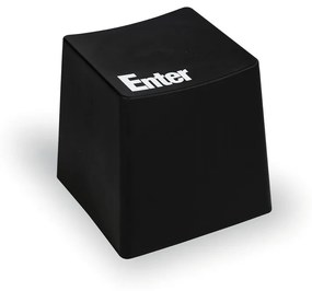 Plastový taburet BUTTON, černý