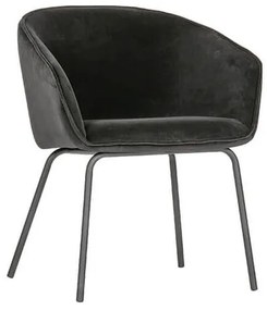 Jídelní židle sien velvet černá 2ks MUZZA