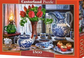 Puzzle Castorland 1500 dílků - Zátiší s tulipány