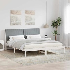 Rám postele Světle šedá 180 x 200 cm Masivní borové dřevo 3394407