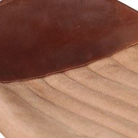 Barové stoličky 2 ks hnědé pravá kůže 320645