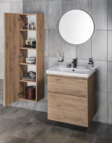 Aqualine Altair koupelnová skříňka vysoká 35 x 150 x 31 cm dub emporio AI450 Koupelny Bernold