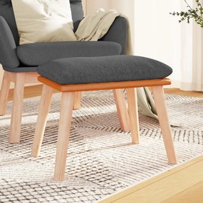 Podnožka tmavě šedá 45x29,5x35 cm textil a umělá kůže 341447