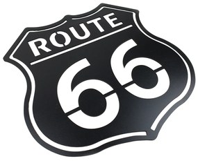 Živá Zeď Dřevěná nástěnná dekorace Route 66 černá