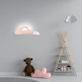 LED Dětské nástěnné svítidlo s poličkou CLOUD LED/5W/230V růžová/bílá