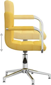 Otočná kancelářská židle hořčicově žlutá textil 334736