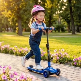 AIYAPLAY elektrická koloběžka pro děti od 6 let, skládací, 3 kola, start bez pohybu, maximální rychlost 8 km/h, 64 x 29 x 83 cm, modrá