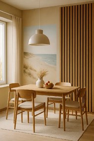 3D Dřevěné lamely na zeď na filci 275x46cm - Dub SLUNEČNÍ
