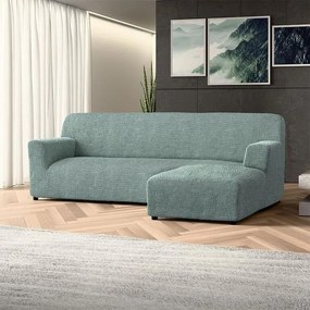Bielastické potahy COSTINA mátová sedačka s otomanem vpravo (š. 170 - 300 cm)