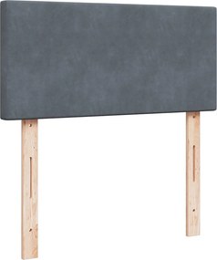 Box spring postel s matrací tmavě šedá 90x200 cm samet 3287633