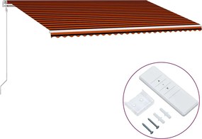 Automatická zatahovací markýza 600 x 300 cm oranžovo-hnědá 3051208
