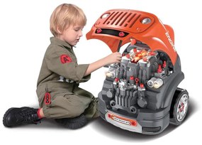 Buddy Toys | Dětská autodílna 3xAAA + 1xCR2025 oranžová/šedá | 57001243