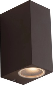 FAN I-QUBO-AP2 BRO Venkovní nástěnné svítidlo Qubo kortenové, 2xGU10, IP54, 15,1 x 9,3 x 6,7 cm - FANEUROPE
