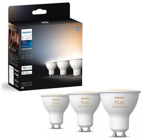 SADA 3x LED Stmívatelná žárovka Philips Hue WHITE AMB. GU10/4,2W/230V 2200-6500K