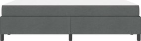 Postel s boxspringem Tmavě šedá 120 x 190 cm textil 3398844
