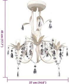 Elegantní, křišťálový lustr bílý 240686