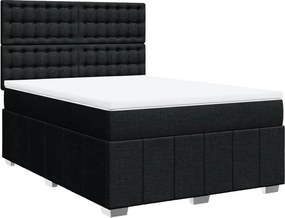 Box spring postel s matrací černá 160x200 cm textil 3291735