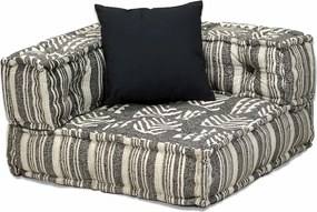 vidaXL 2místný modulární pouf pruhovaný textil [244977] Barva: Patchwork