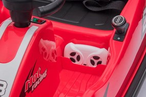 LEAN CARS Bateriové vozidlo GTS1166 LED světla dálkové ovládání červené
