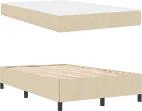 Postel s boxspringem Krémová 120 x 190 cm textil 3398848