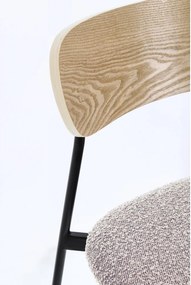 Šedá čalouněná stohovatelná jídelní židle Genevieve – Bizzotto