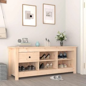 vidaXL Botník 110 x 38 x 45,5 cm masivní borovice [814594] Barva: Šedá