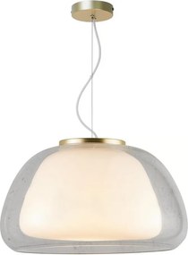 Nordlux - Lustr na lanku JELLY 1xE27/40W/230V bílá/čirá pr. 39 cm