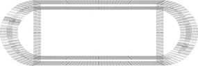 Gabionový vyvýšený záhon pozinkované železo 300 x 100 x 100 cm 152046