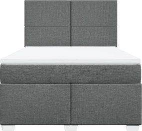 Box spring postel s matrací tmavě šedá 140x200 cm textil 3290505