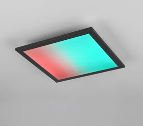 Černé LED stropní svítidlo 29.5x29.5 cm Beta – Reality
