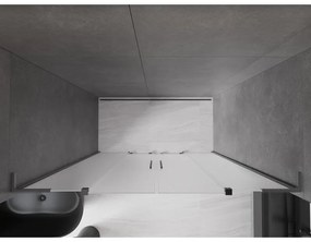 Mexen Velar L Duo, posuvné sprchové dveře do otvoru 170 cm, 8mm sklo námraza, broušený grafit, 871-170-003-32-95